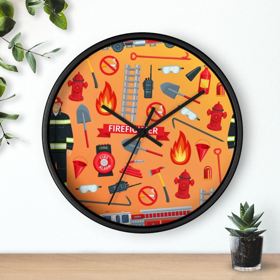 Firefighter Wall Clock, First Responder Clock, Emergency Gift ...