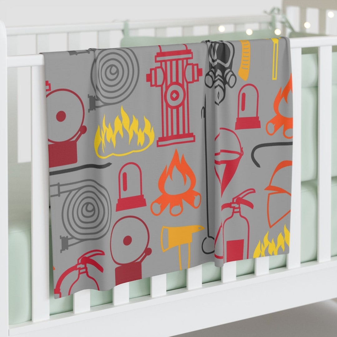 Firefighter Baby Swaddle Blanket/ Future Firefighter Blanket ...