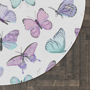 Butterfly Rug, Purple Butterfly Rug, Girly Decor, Kids Playroom ...