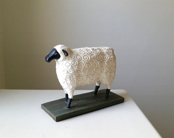 Vintage Folk Art Sheep . Primitive Sheep . David Harden Collectible ...
