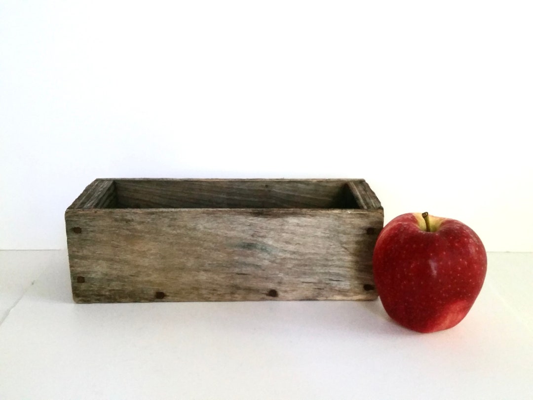 Vintage Rustic Wooden Box . Primitive Wood Box . Farmhouse Style ...