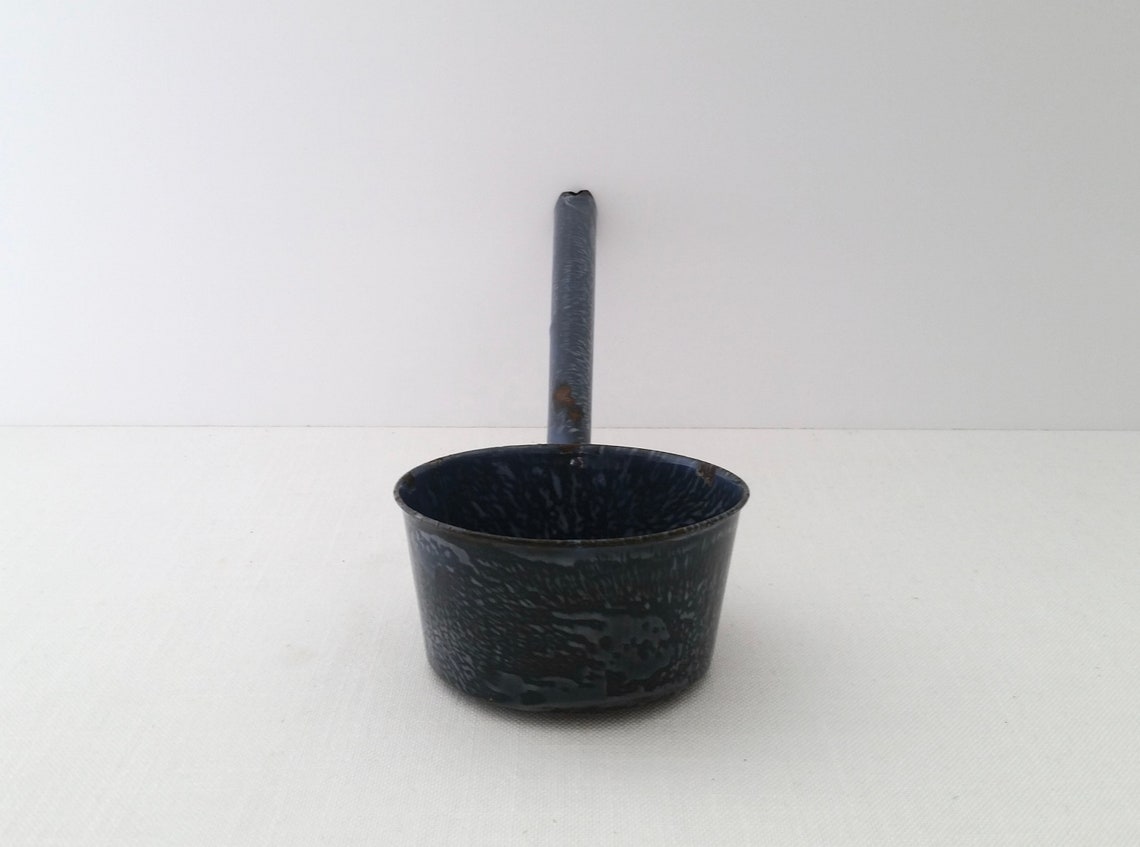 Antique Graniteware Sauce Pan . Vintage Graniteware Cookware . - Etsy