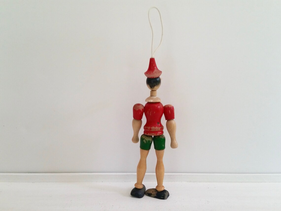 Vintage Toy Pinocchio . Antique Wood Pinocchio . Collectible | Etsy