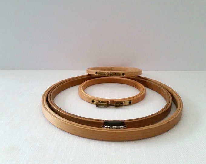 Four Antique Wooden Embroidery Hoops . Vintage Embroidery Hoops ...
