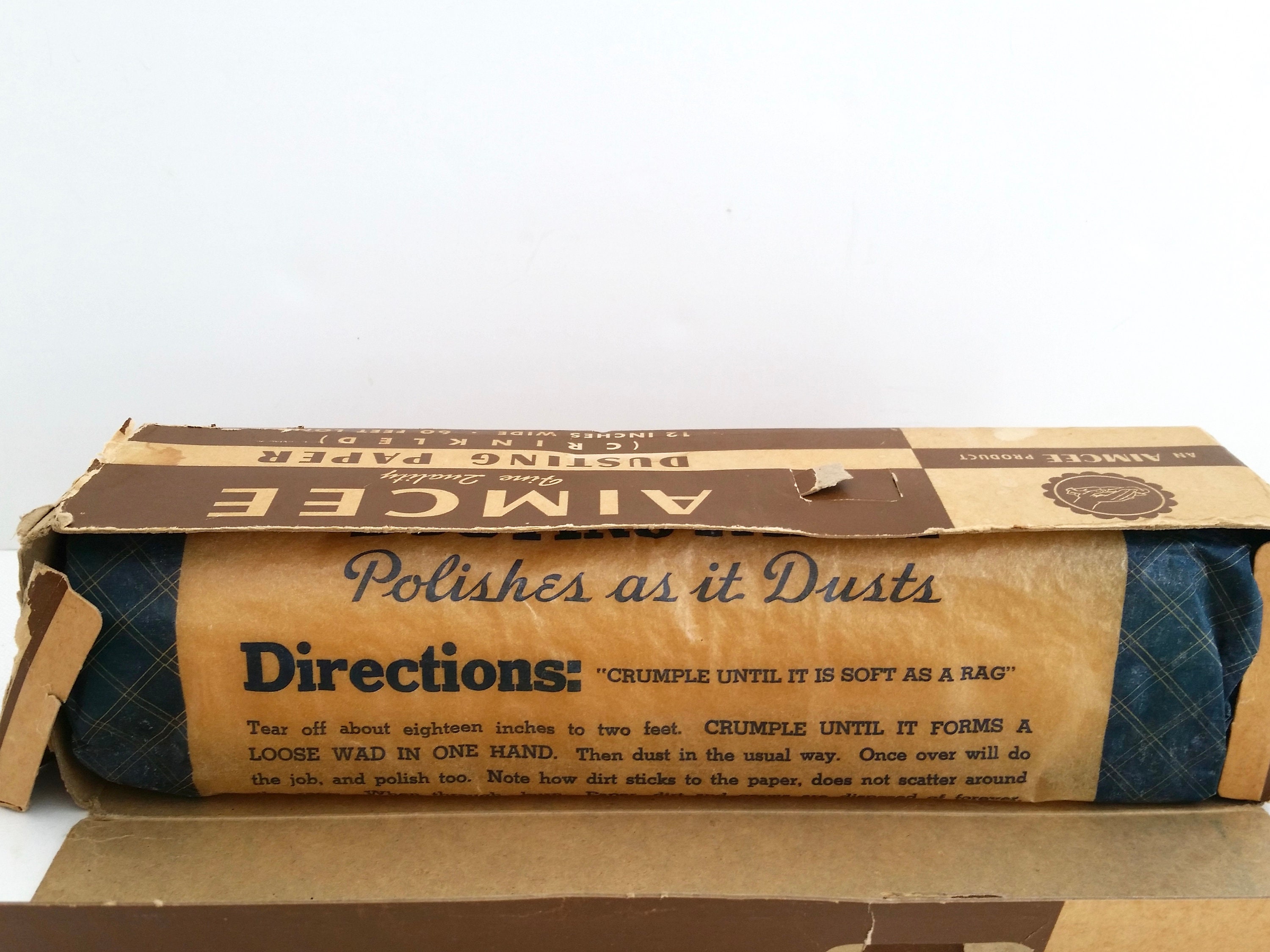 Vintage Aimcee Dusting Paper . Roll of Antique Dusting Paper . - Etsy