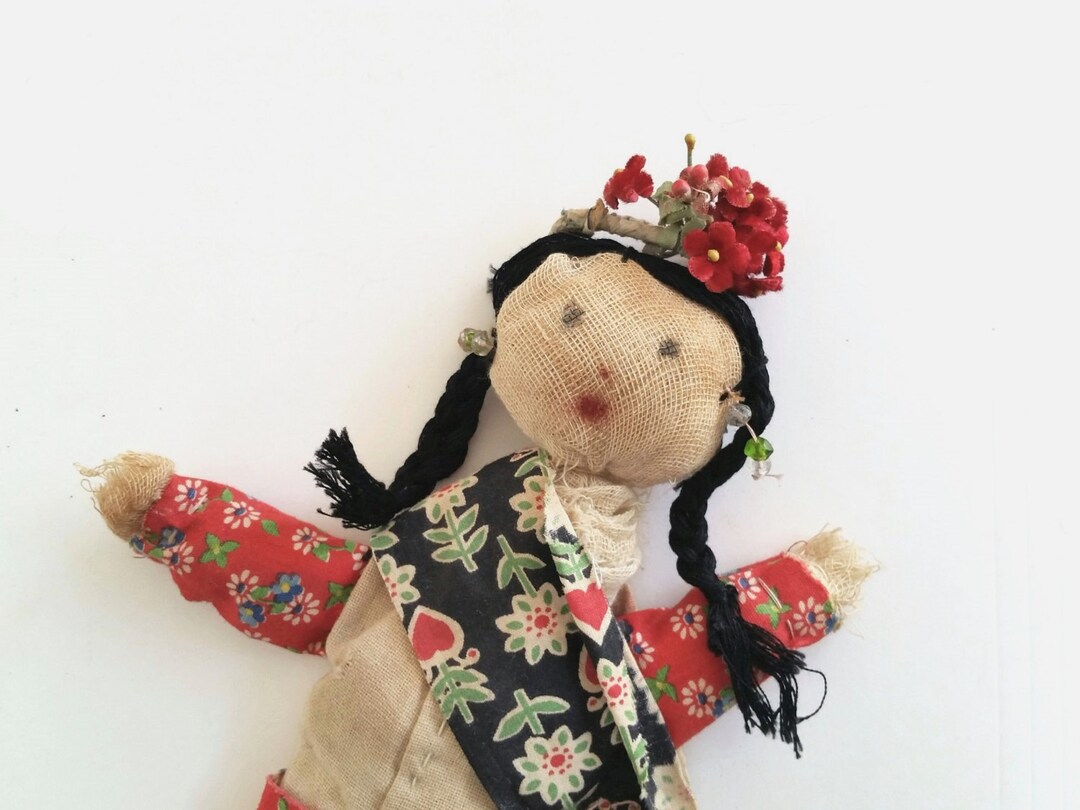 Antique Doll . Handmade Primitive Cloth Doll . Home Decor . - Etsy