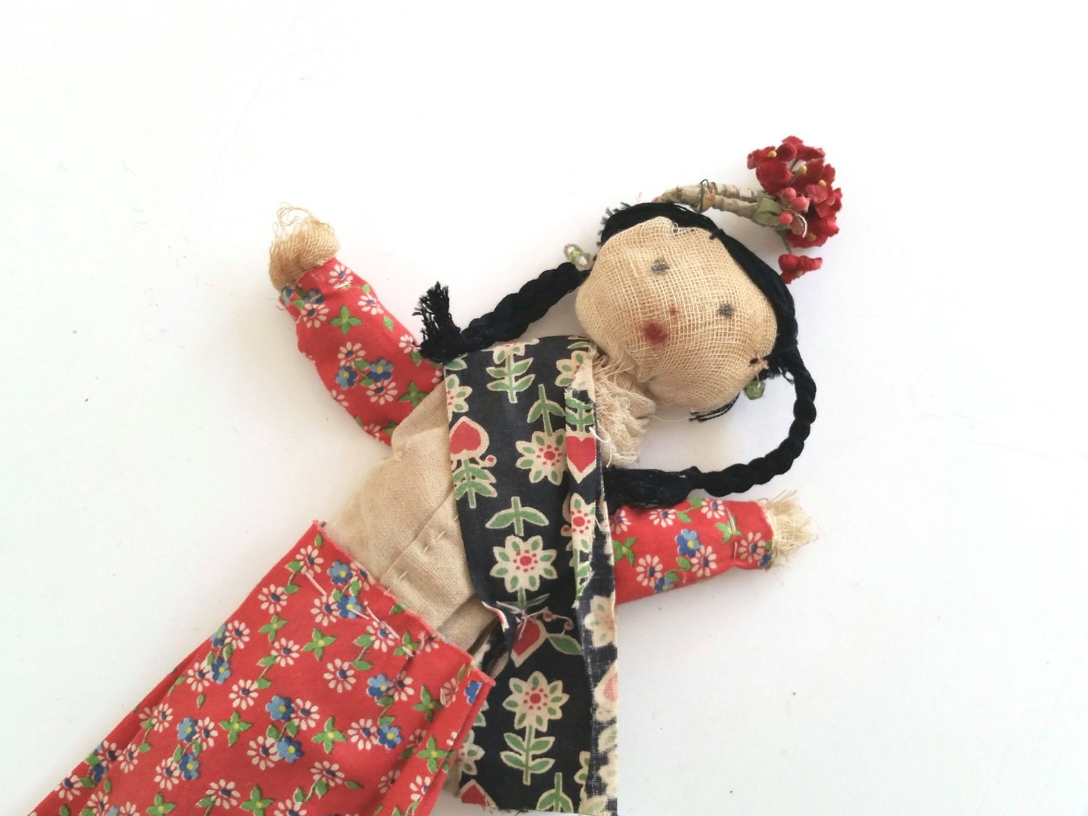 Antique Doll . Handmade Primitive Cloth Doll . Home Decor . - Etsy