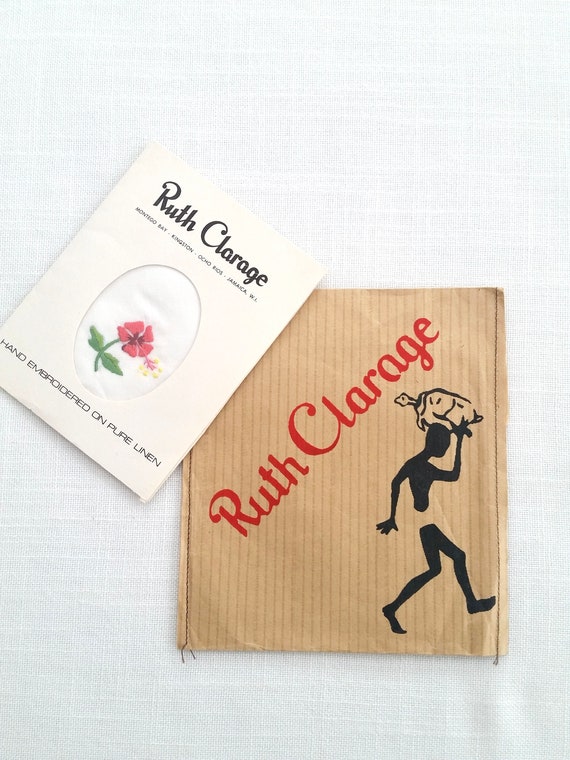 Vintage ruth clarage handkerchief - Gem