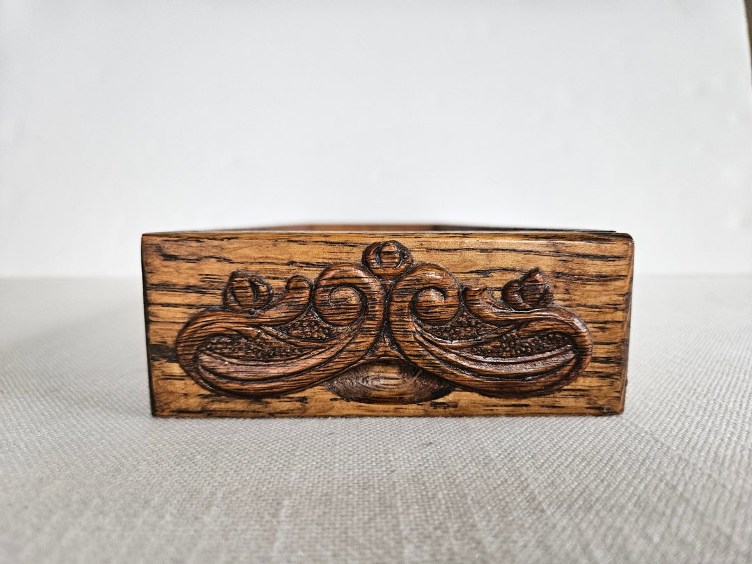 Antique Wood Drawer . Carved Oak Drawer . Vintage Sewing - Etsy