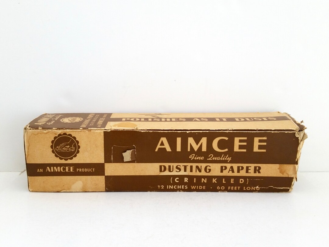 Vintage Aimcee Dusting Paper . Roll of Antique Dusting Paper . Aimcee ...