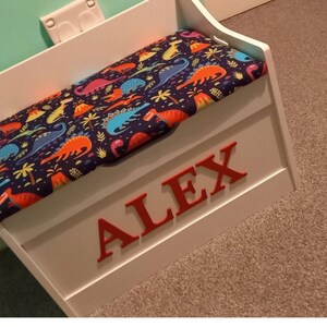 Personalised Toy Box, Cushion Top, Named Box - Etsy UK