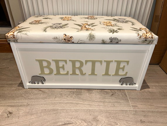 Toy box with seat lid store