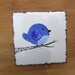 One Hand-painted Bird Coaster 4x4 Ceramic Tile Blue | Etsy