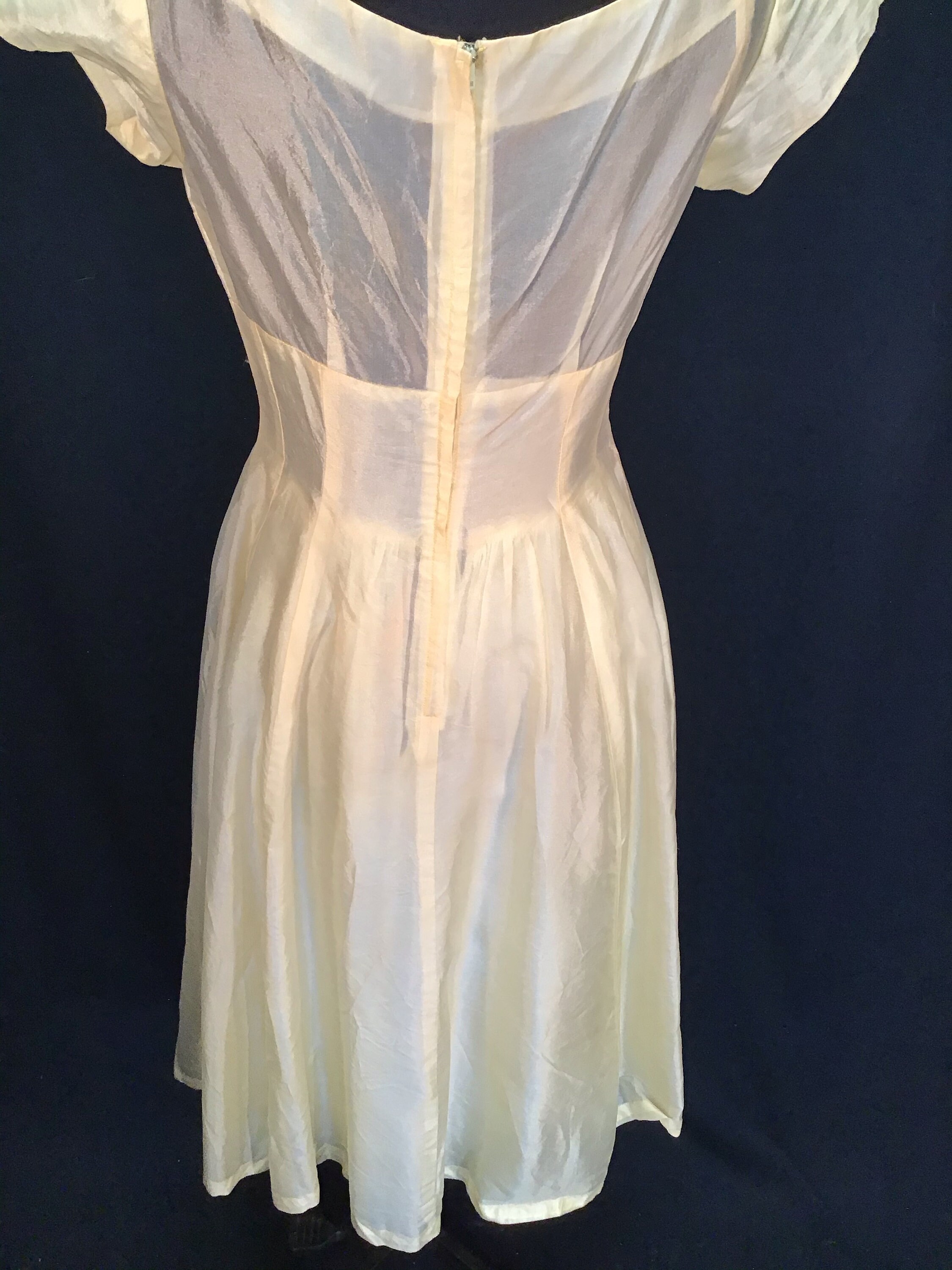 Vintage 1950s Pale Yellow Organza Rockabilly Dress - Etsy