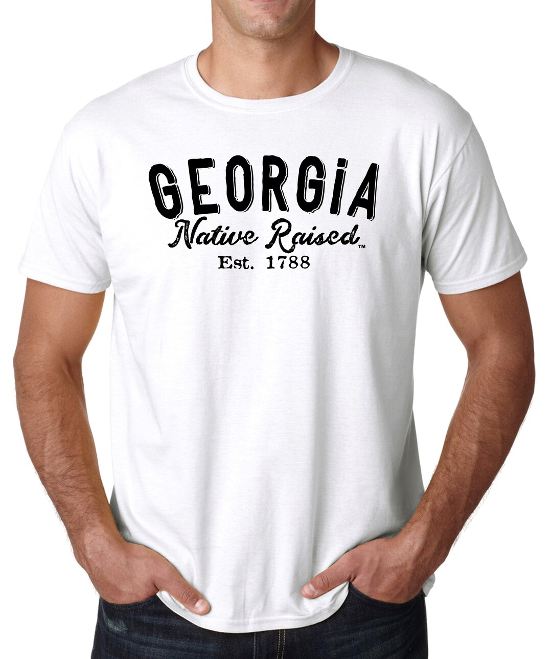 Georgia State est. 1788 Native Raised Curve design ITEM ...