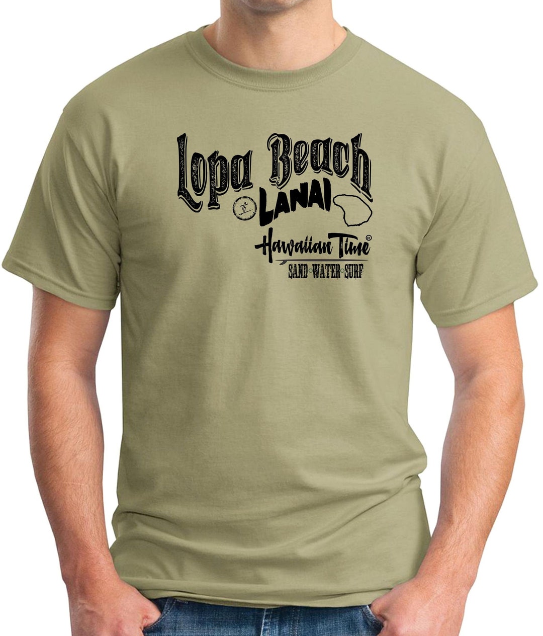 Lopa Beach Lanai Hawaiian Time Sand Water Surf Design Item ...