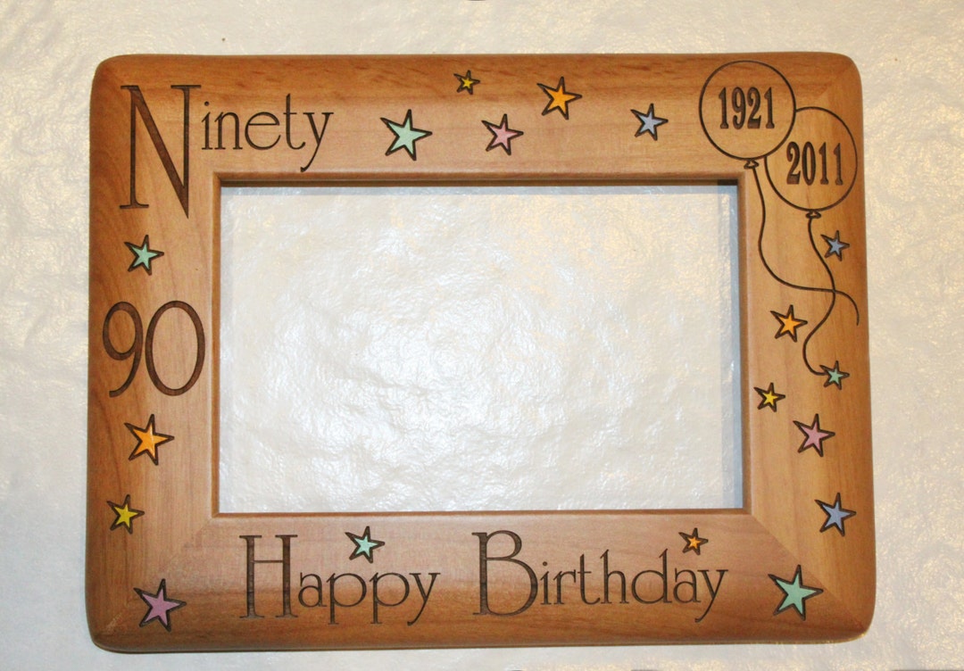 Personalized Photo Frame, Engraved Wood Frame, Birthday Gift, Birthday ...