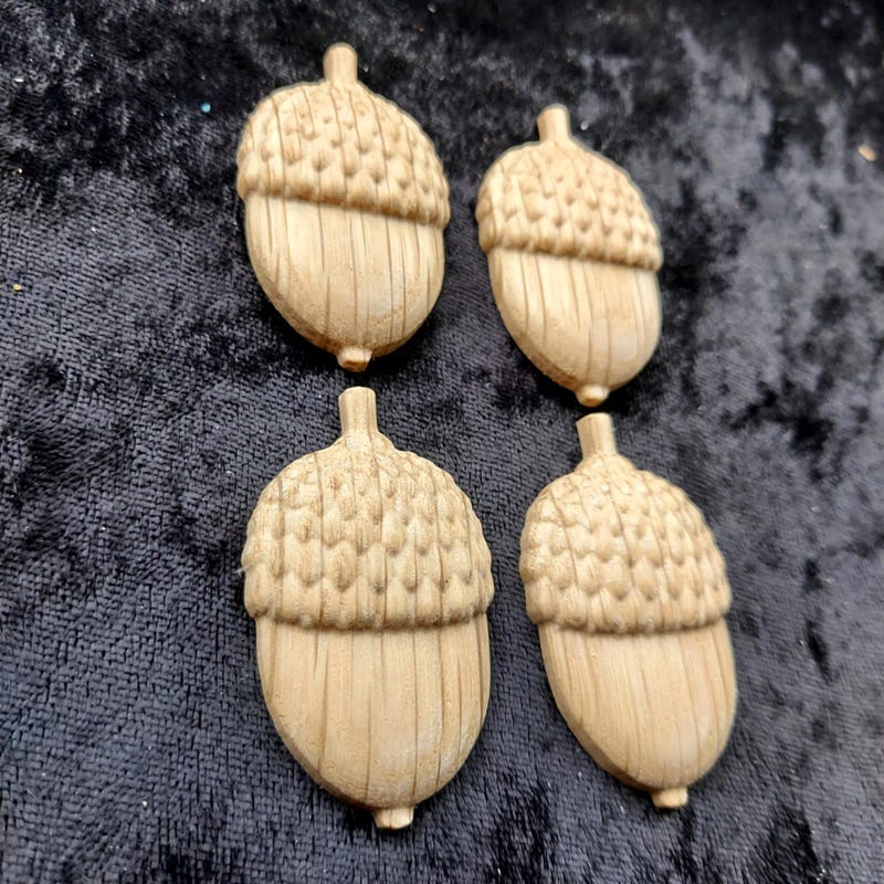 Carved Wood Trim Acorn - Etsy UK