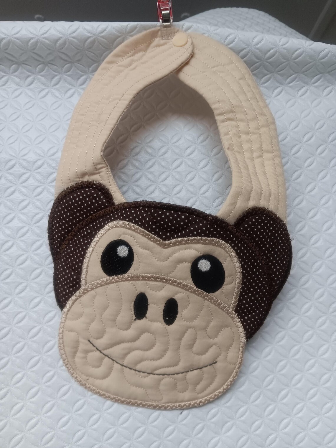 Homemade Monkey Bib, Custom Embroider Homemade Baby Bib - Etsy