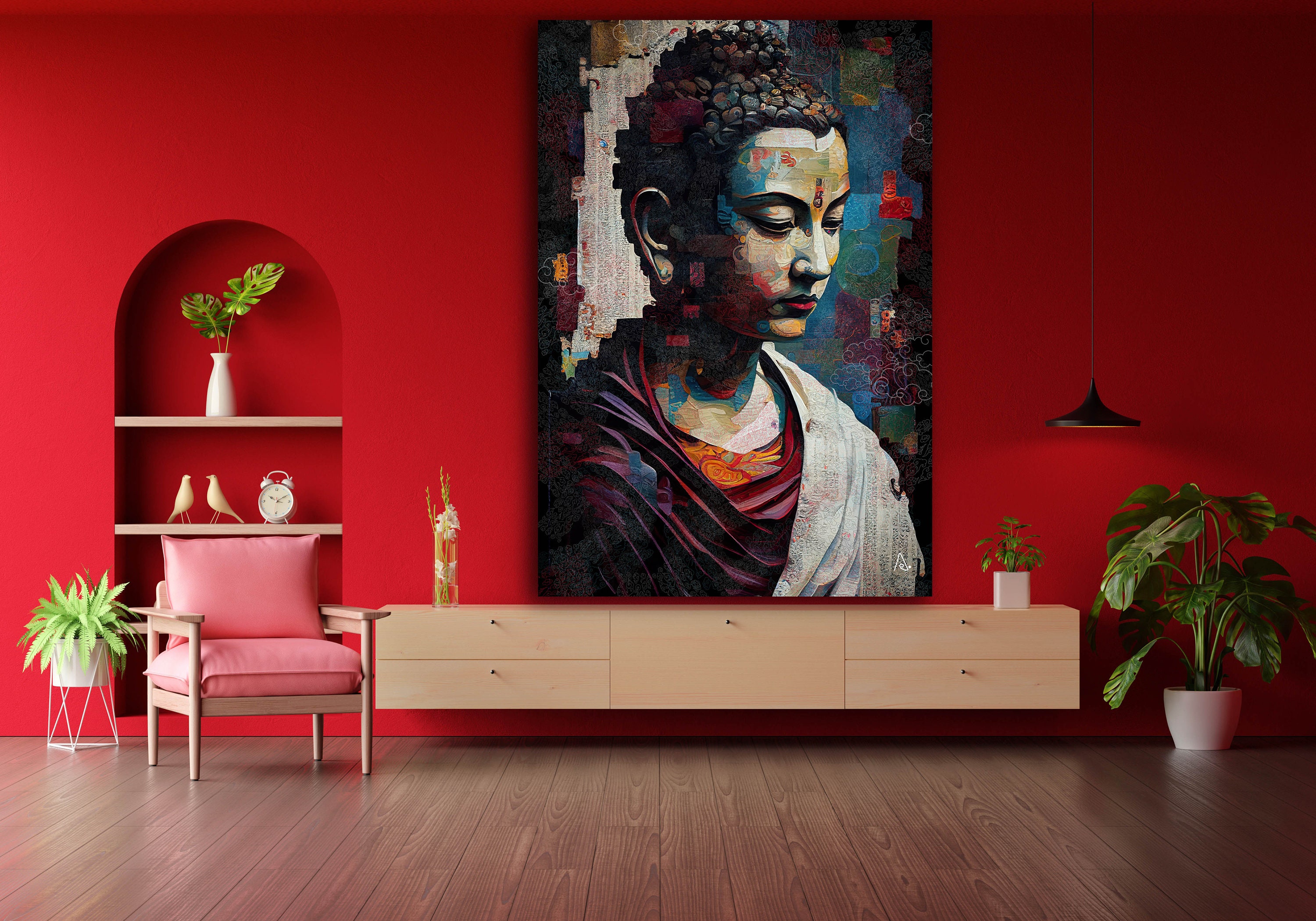 Original Art, Buddha Abstract Art Printable Art, Large Print, Digital ...