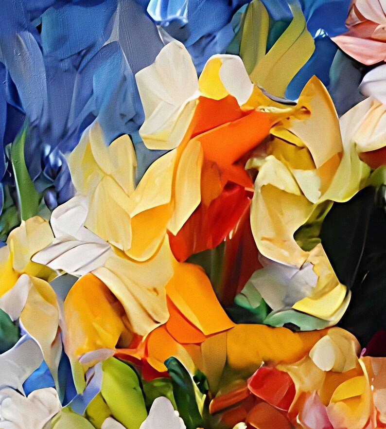 Printable Modern Art, Large Size, High Resolution, Abstract Art flower, 8 Feet - Etsy