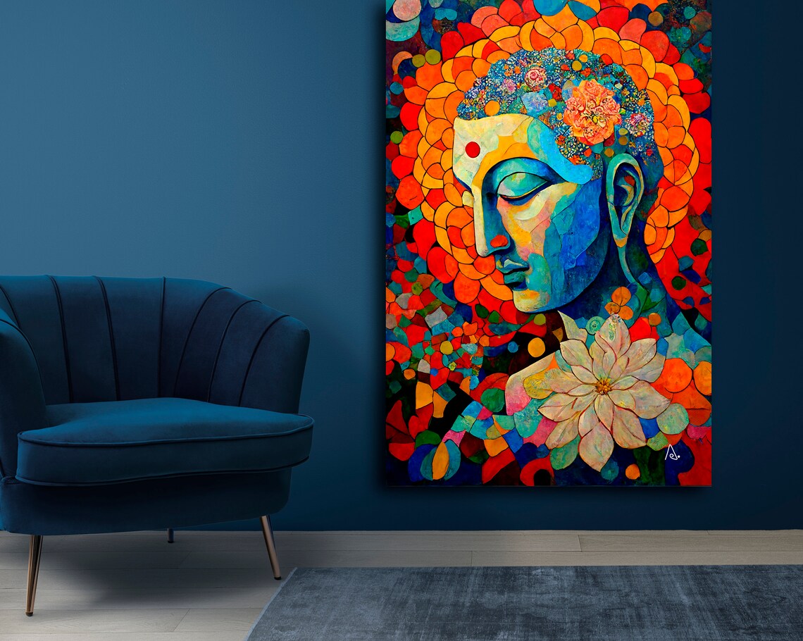 Buddha Abstract Art Printable Art Large Print Digital - Etsy