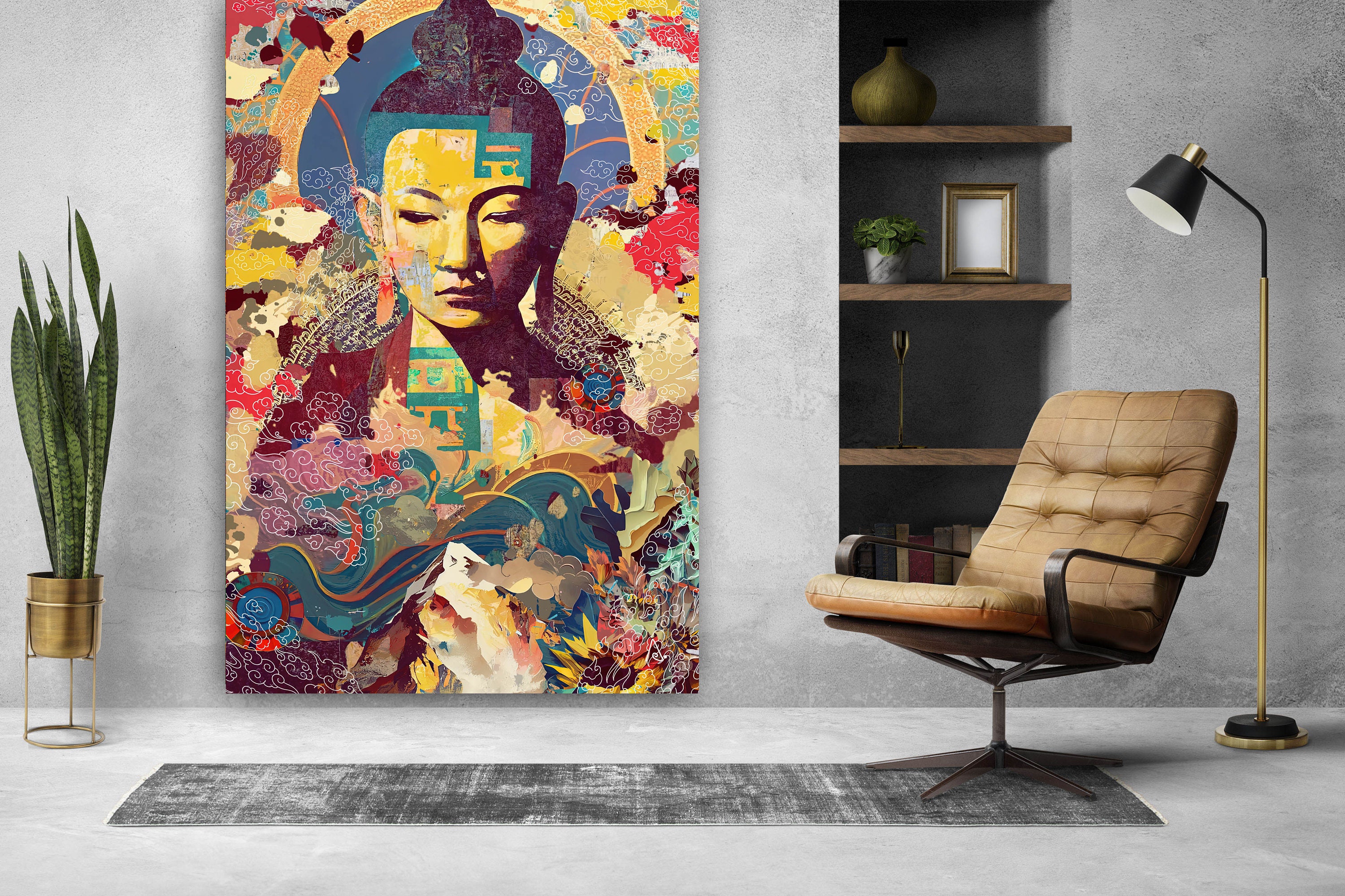 Buddha Painting, Contemporary Buddha Art, Large Prints, Nepal, Abstract ...