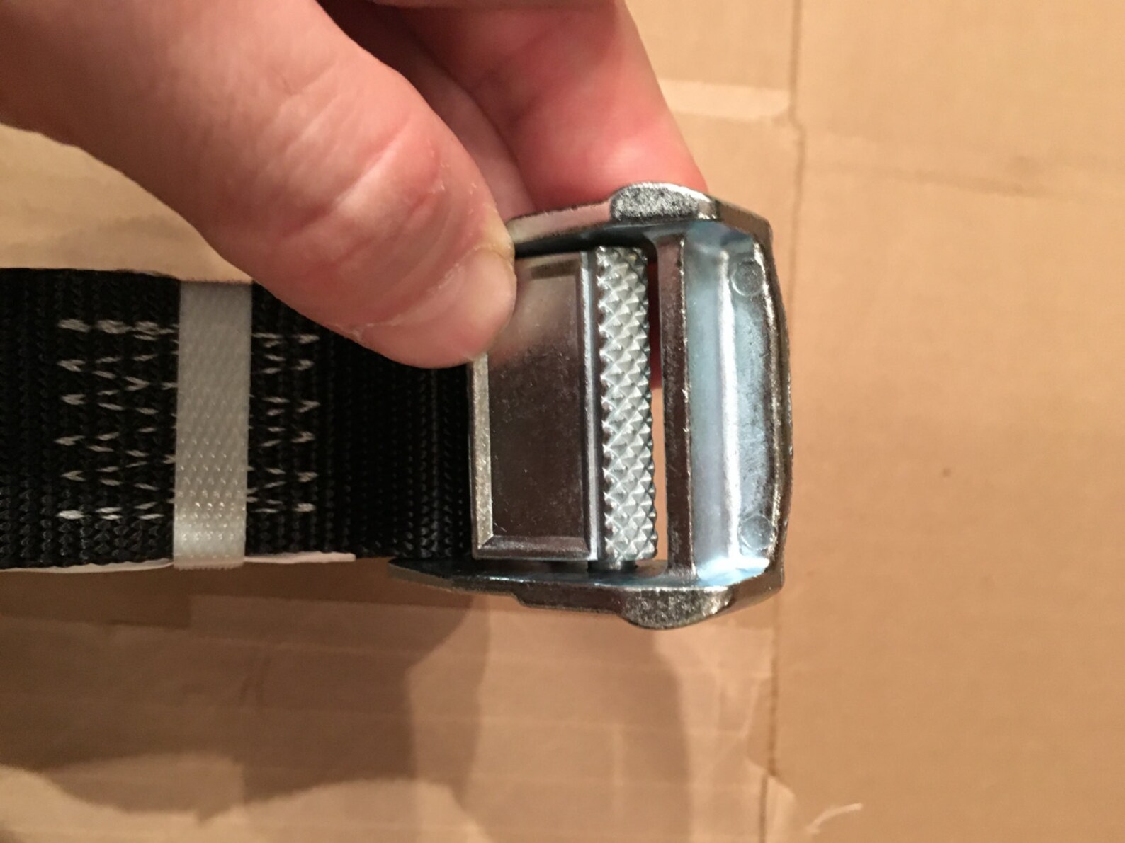 Set (2) of 1.5" Wide Black Nylon Hanging Straps (15 Foot Cinch Straps ...