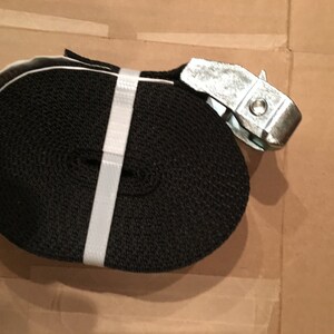 Set (2) of 1.5" Wide Black Nylon Hanging Straps (15 Foot Cinch Straps ...