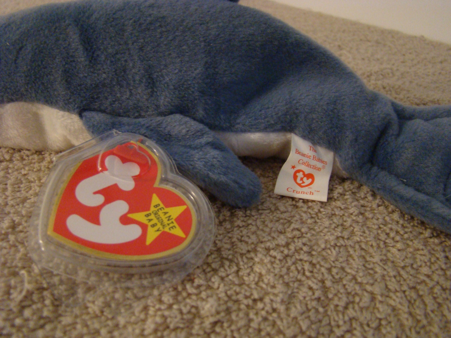Ty Beanie Baby CRUNCH the SHARK - Etsy