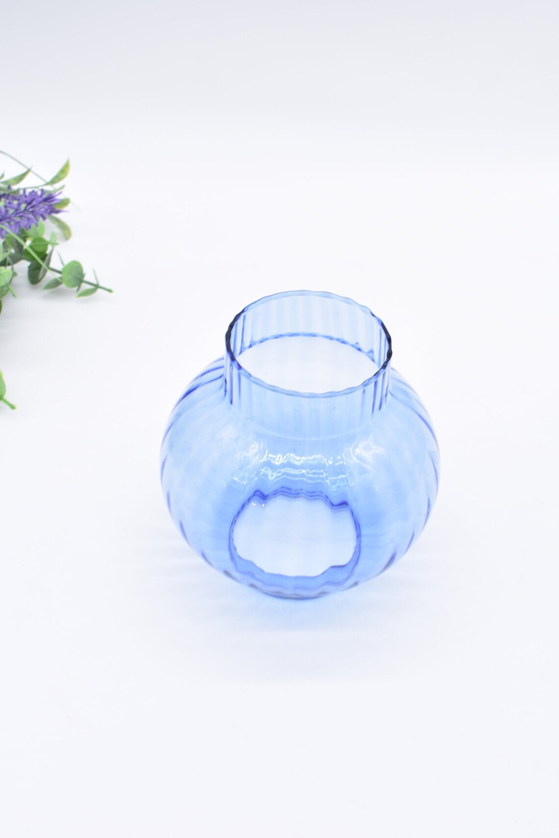 Glass Lamp Shade Hurricane Lamp Shade Blue Glass - Etsy