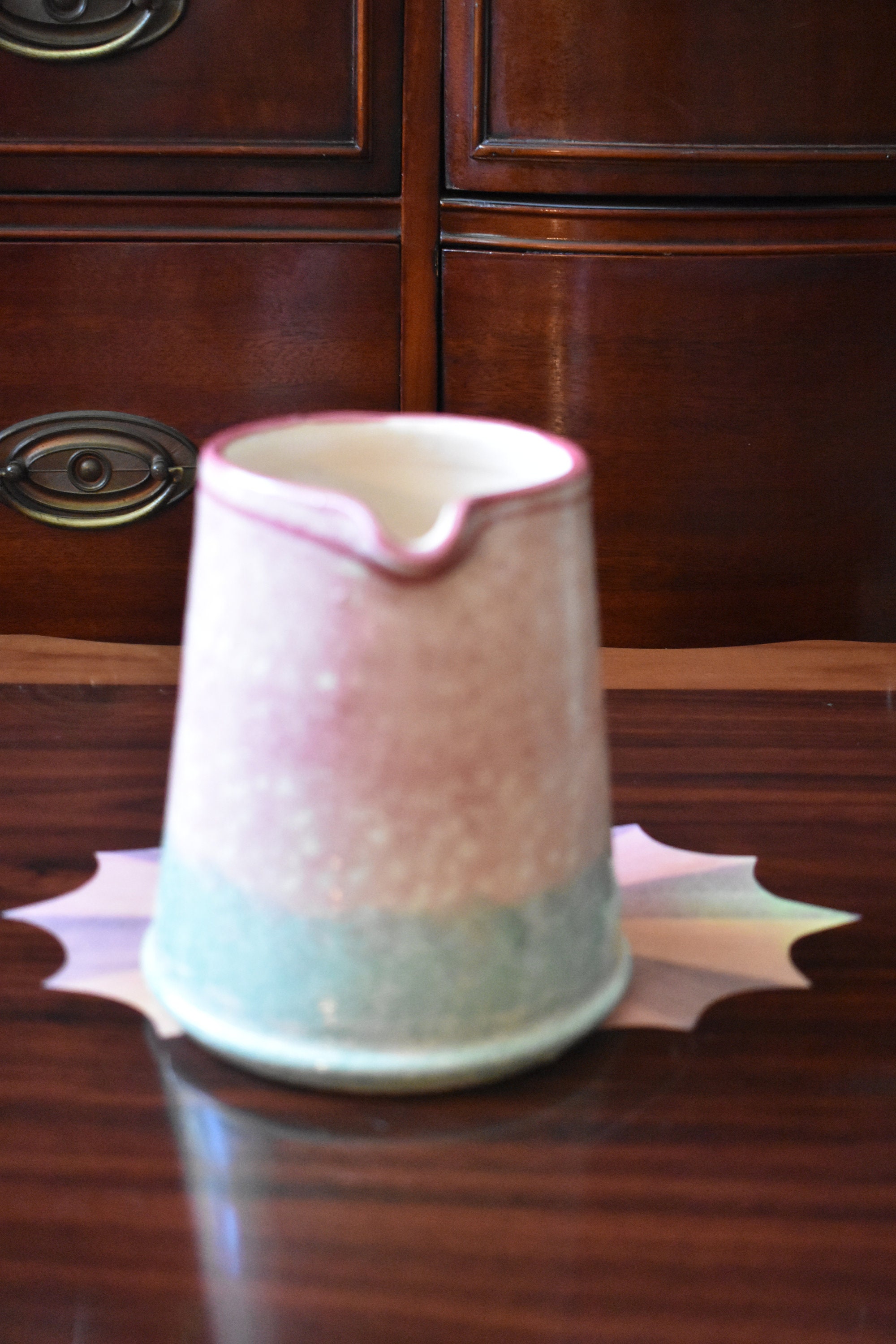 Vintage Italian Redware Pottery Milk or Juice Pitcher by Lamas - Etsy