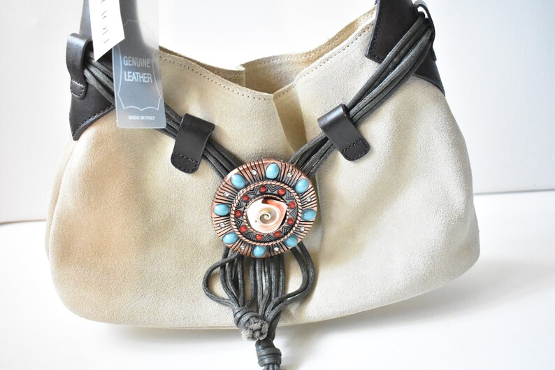 Vintage Capaccioli Italy Suede Ladies Purse With Embellishments. - Etsy