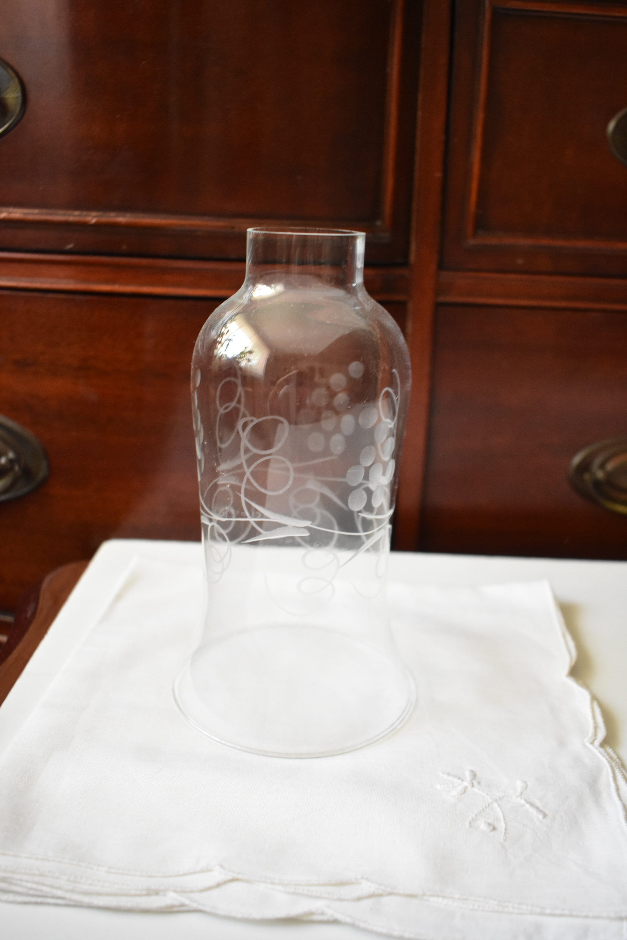 Etched Clear Hurricane Lamp Shade, Glass Hurricane Replacement, #4P - Etsy