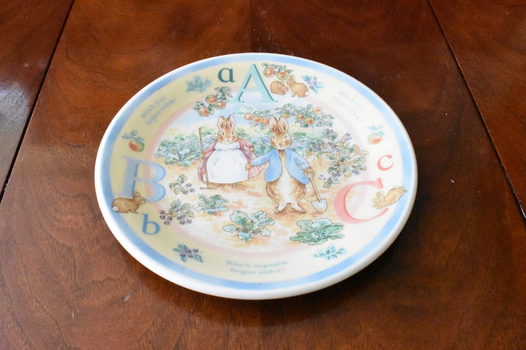Vintage Wedgwood “peter Rabbit” Abc's Child’s Plate Beatrix Potter ...