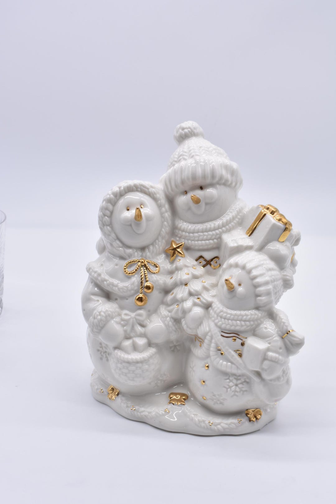 Porcelain Musical Snowman JC Penny - Etsy