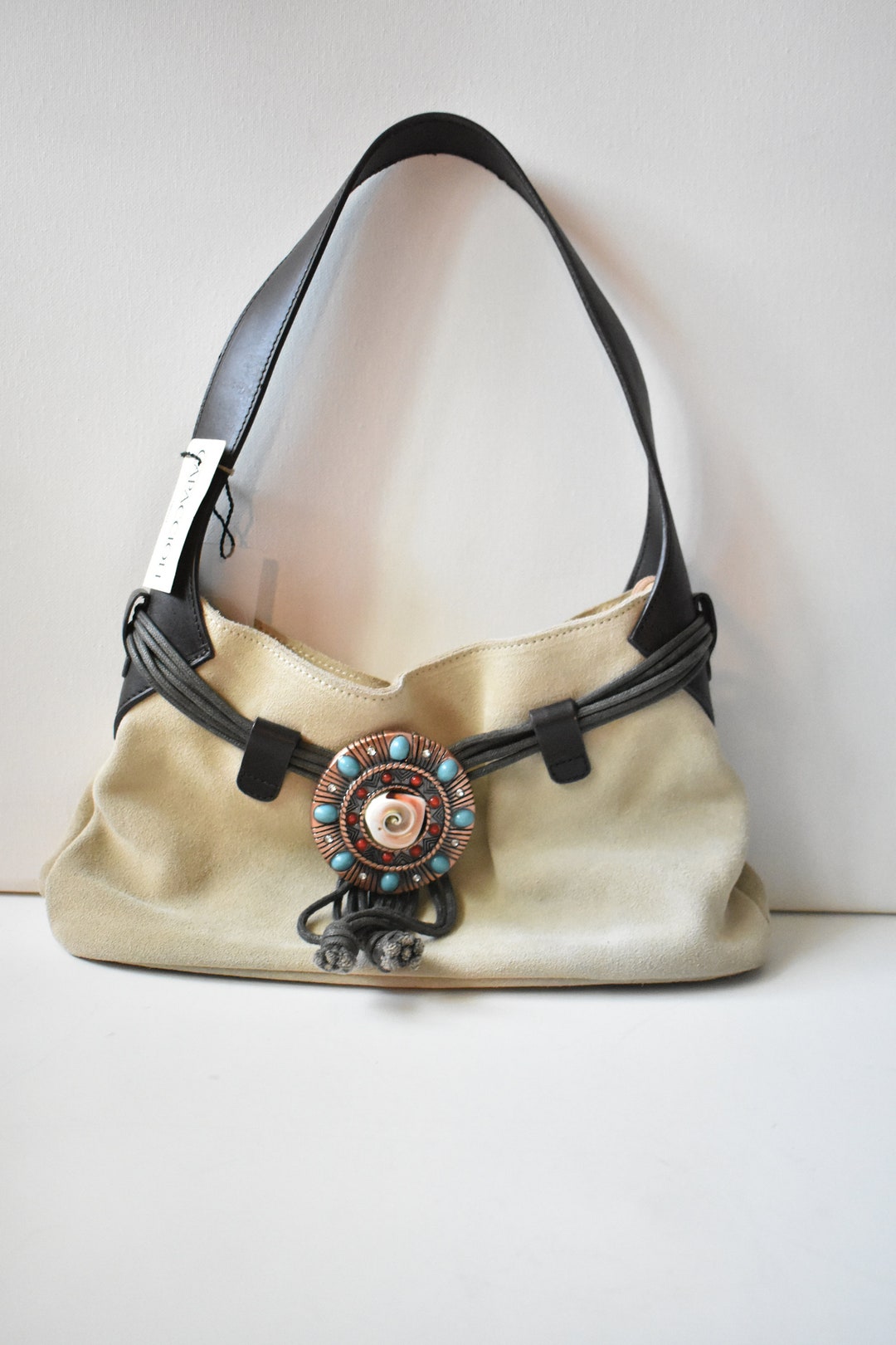 Vintage Capaccioli Italy Suede Ladies Purse With Embellishments. - Etsy