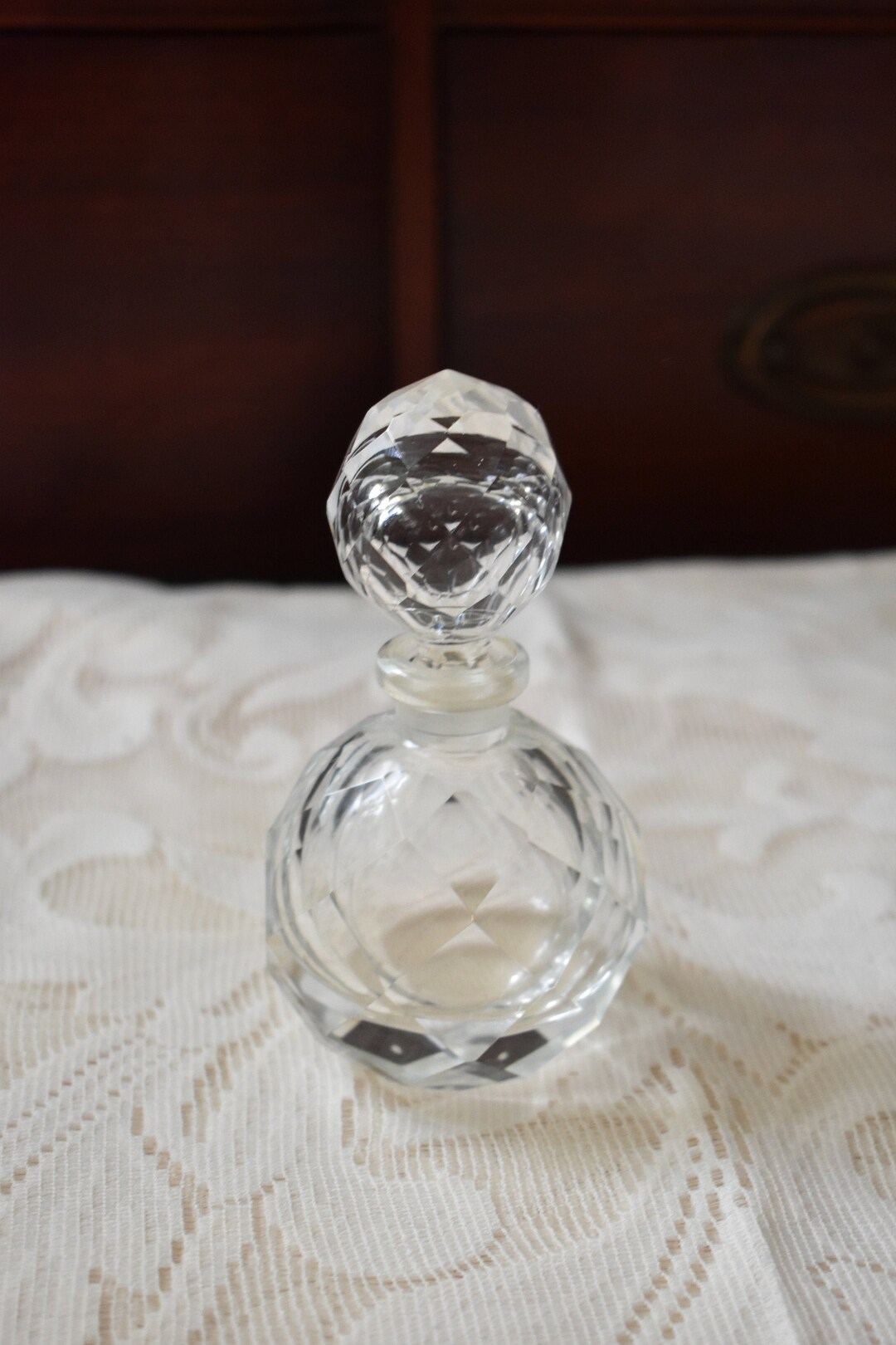 Vanity Bottle, Crystal Glass Perfume Bottle, Glass Perfume Bottle Clear ...