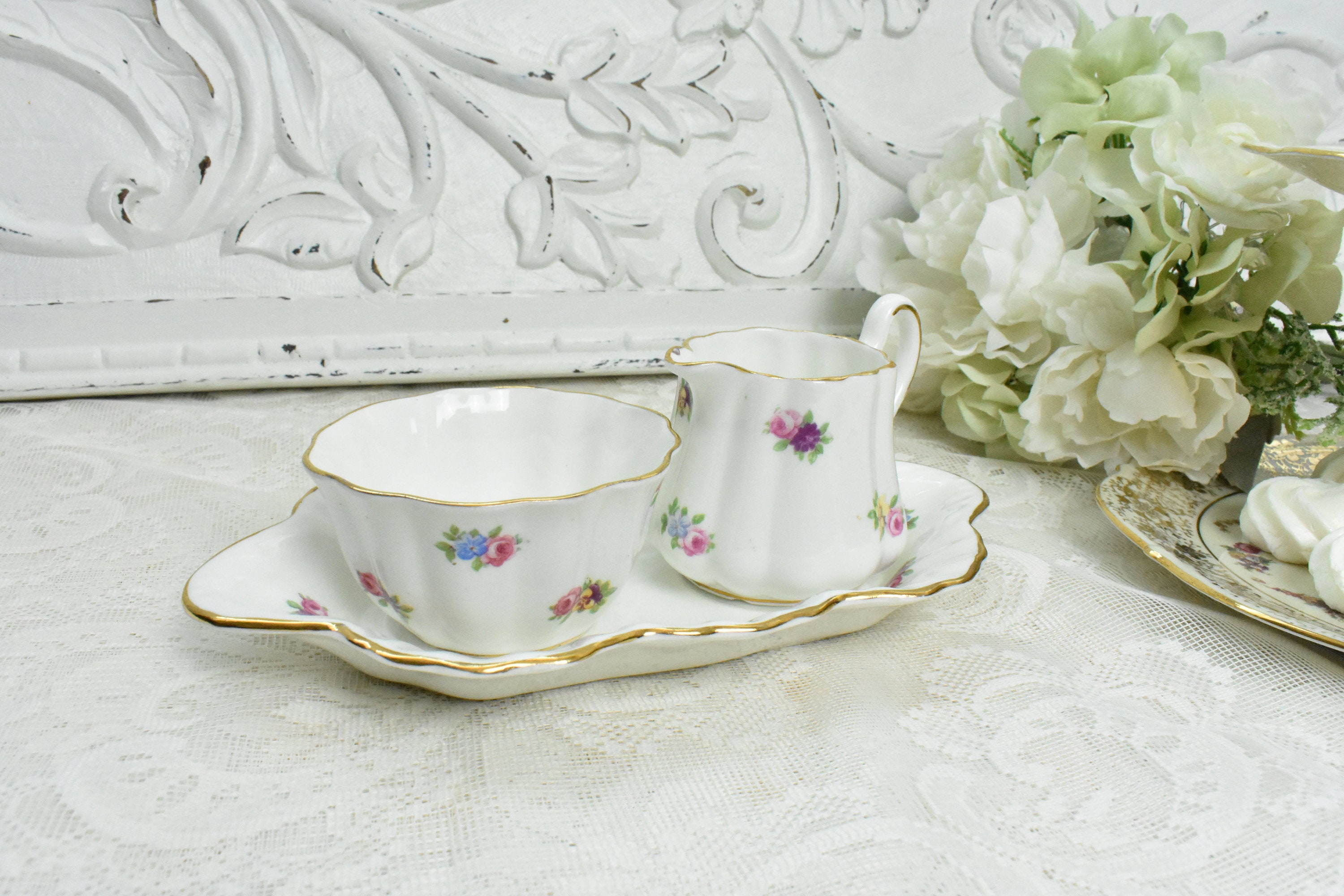 Royal Stuart China Sugar Bowl & Creamer W/tray 11162019 | Etsy