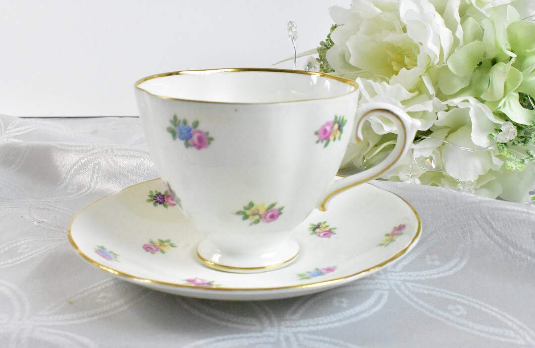 SPENCER STEVENSON Bone China Teacup and Saucer Set Made in England ...