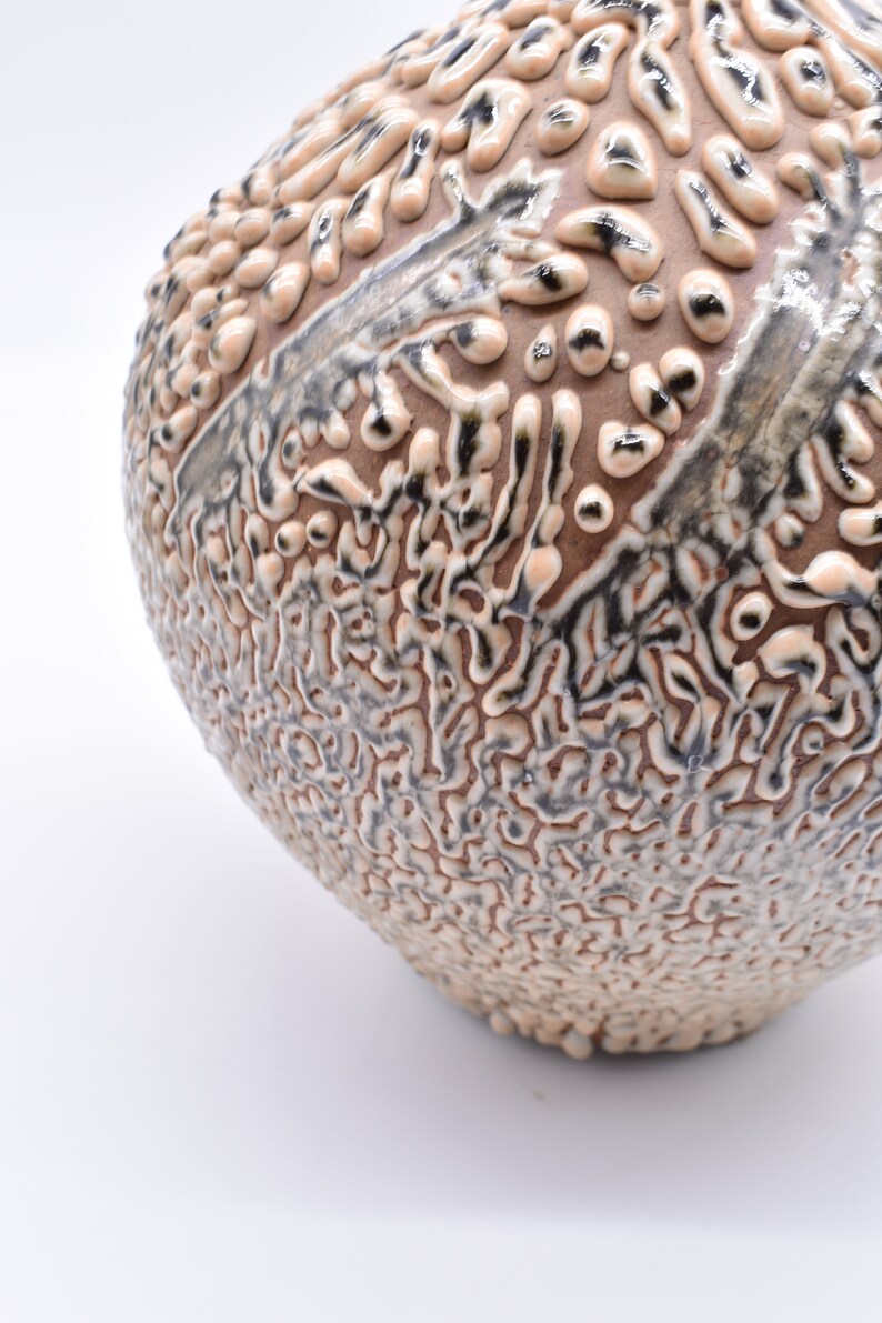 Vintage Lava Volcanic Glaze Vase Mid Century - Etsy