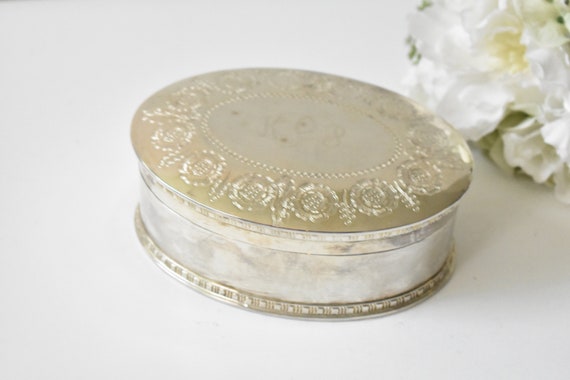 Vintage Trinket Box Metal Jewellery Box Keepsake Box Jewelry | Etsy