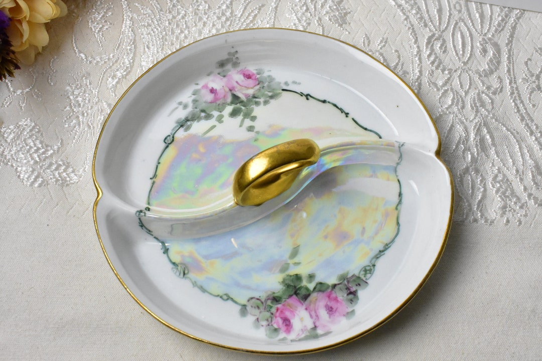 Prov Saxe E.S. Germany Divided Dish Hand Painted Luasterware #306 - Etsy