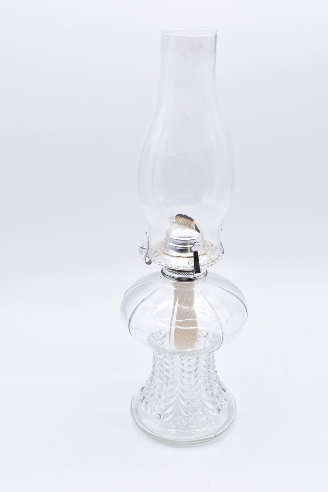 Vintage Lamplight Farms Large Oil Lamp Clear Glass AUSTRIA - Etsy