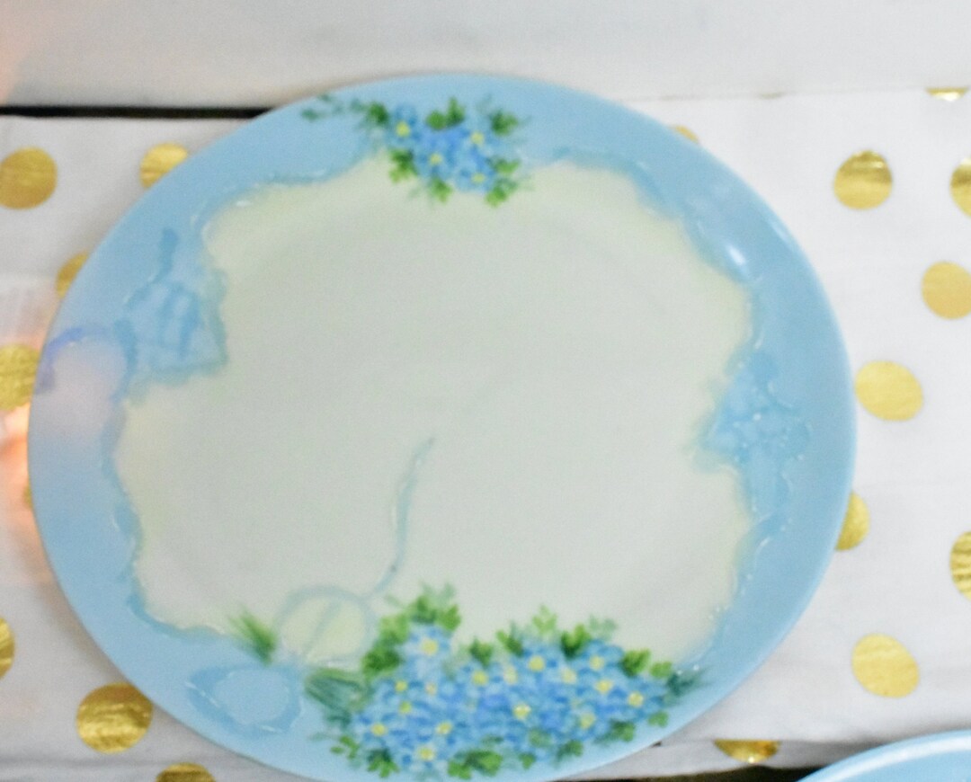 Vintage Favorite Bavaria Hand Painted Plate Blue, Salad Plate #T8 - Etsy