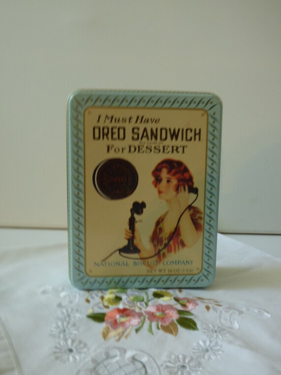 Vintage 1986 Oreos Cookie Tin OREO SANDWICH for Dessert - Etsy