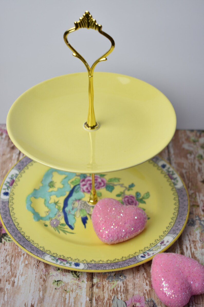 Cake Stand Server 2 Tiered Server Pastry Stand Cupcake Stand | Etsy