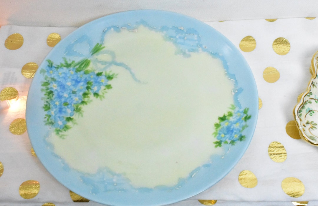 Vintage Favorite Bavaria Hand Painted Plate Blue, Salad Plate #T8 - Etsy