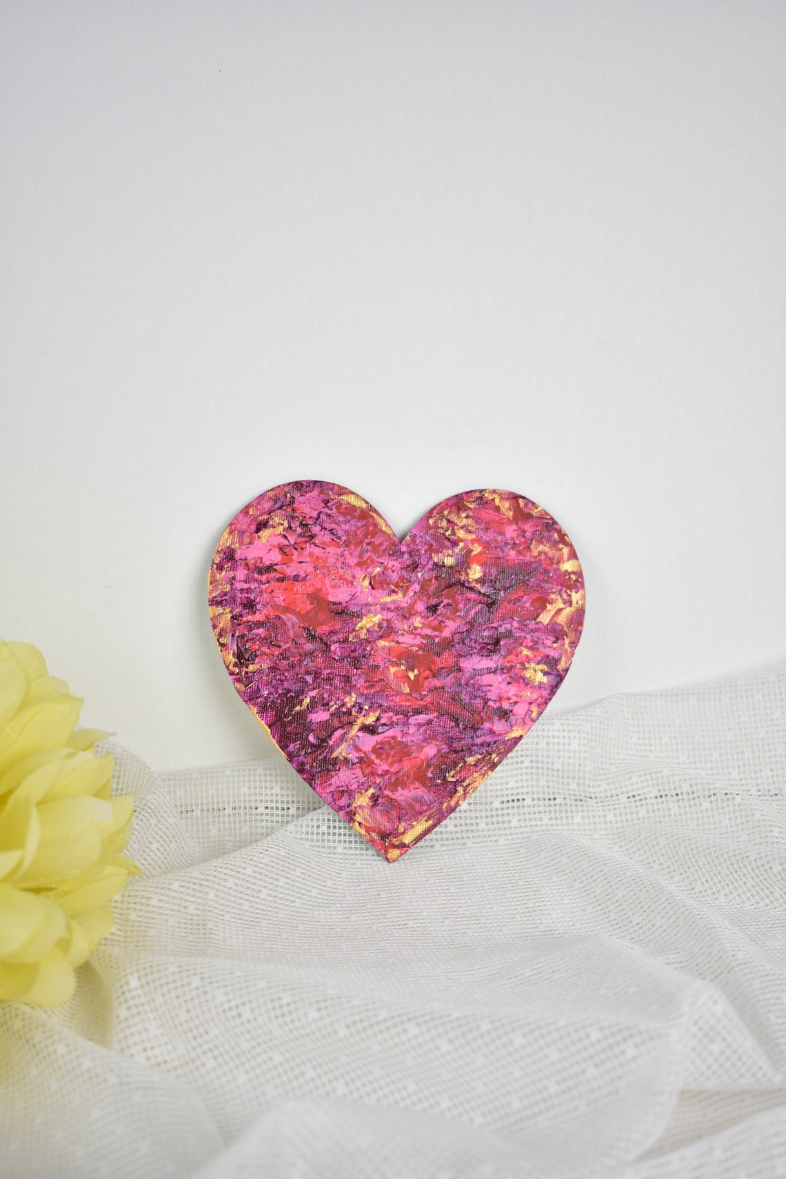 Heart Original Acrylic Painting Heart Painting on Canvas - Etsy