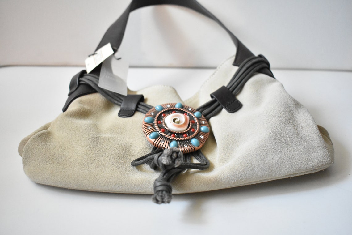 Vintage Capaccioli Italy Suede Ladies Purse With Embellishments. - Etsy